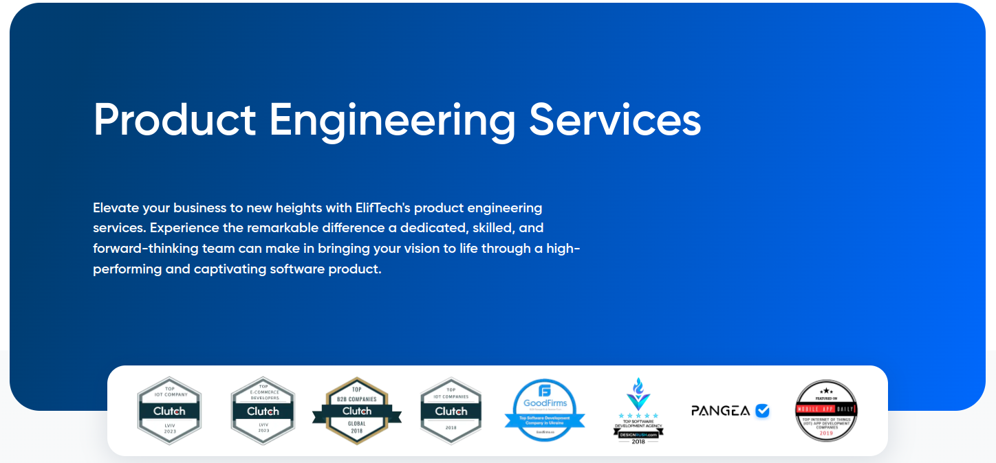 Product Engineering Services | ElifTech